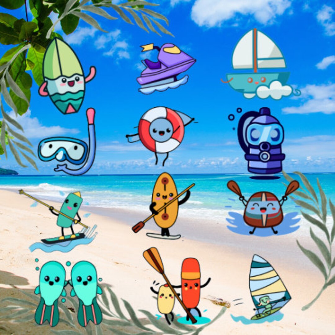 Exclusive Water Sport Clipart Pack of 12 - Etsy