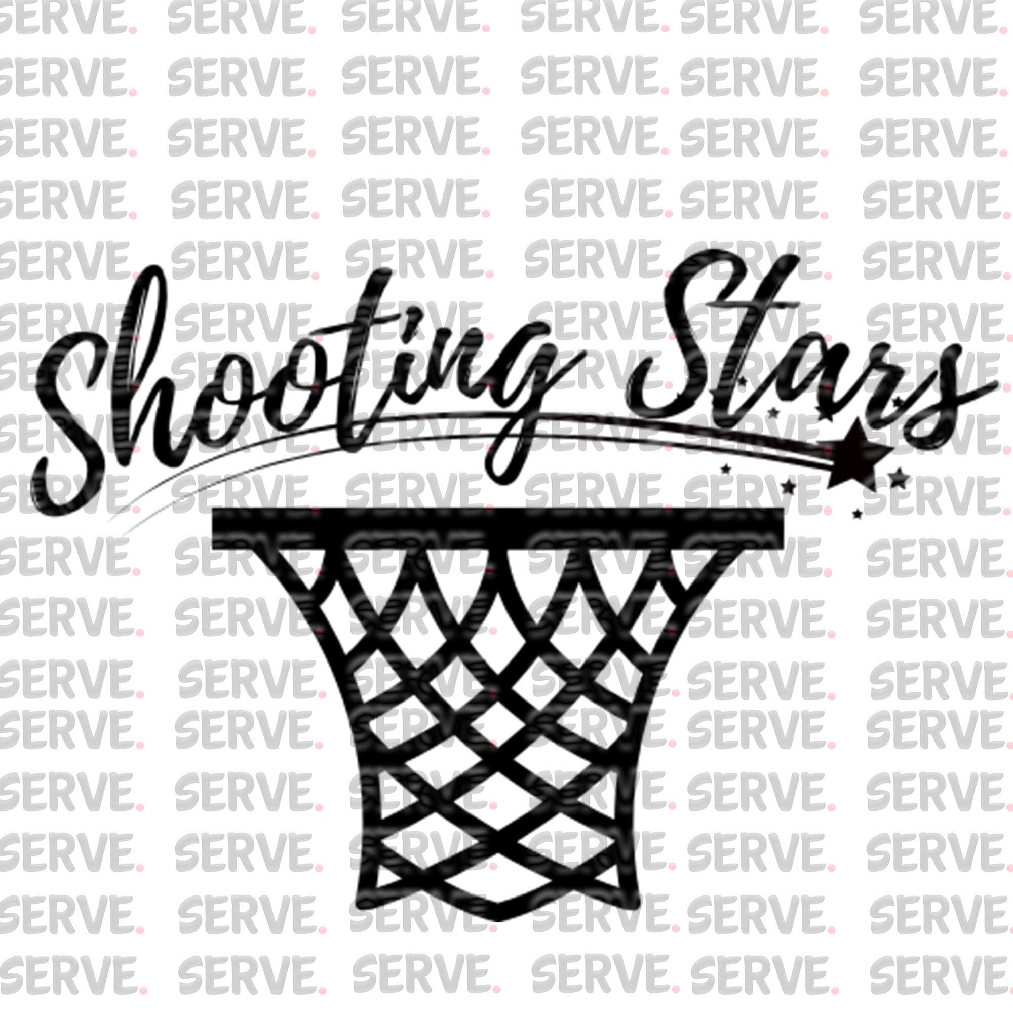 Shooting Stars Basketball Youth Digital Artwork Logo Download - Etsy