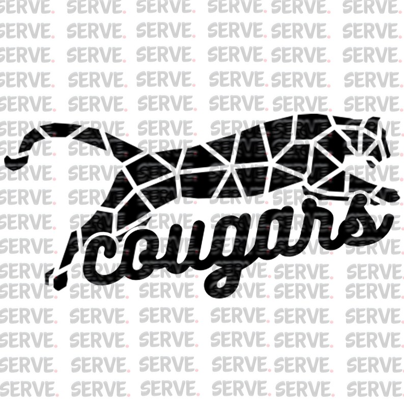 V2 Cougars Basketball Youth Digital Artwork Logo Download - Etsy