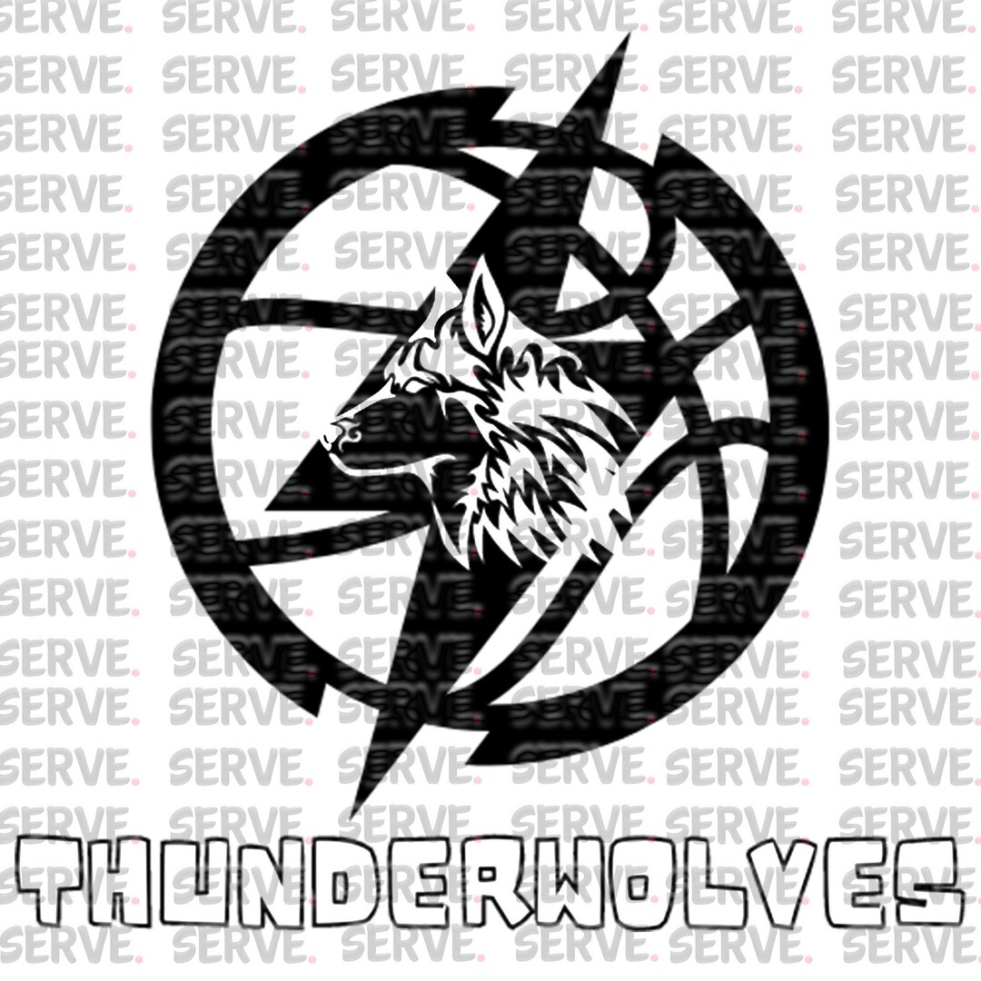 Thunderwolves Basketball Youth Digital Artwork Logo Download - Etsy