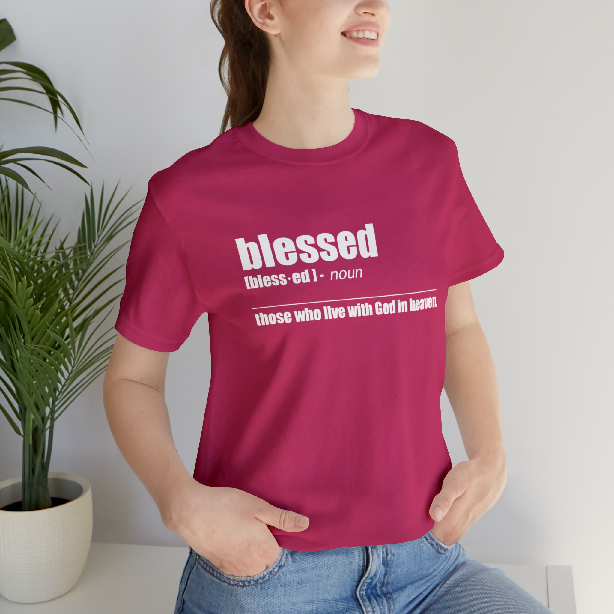 Definition Blessed Noun Christian Faith Unisex Jersey Short - Etsy