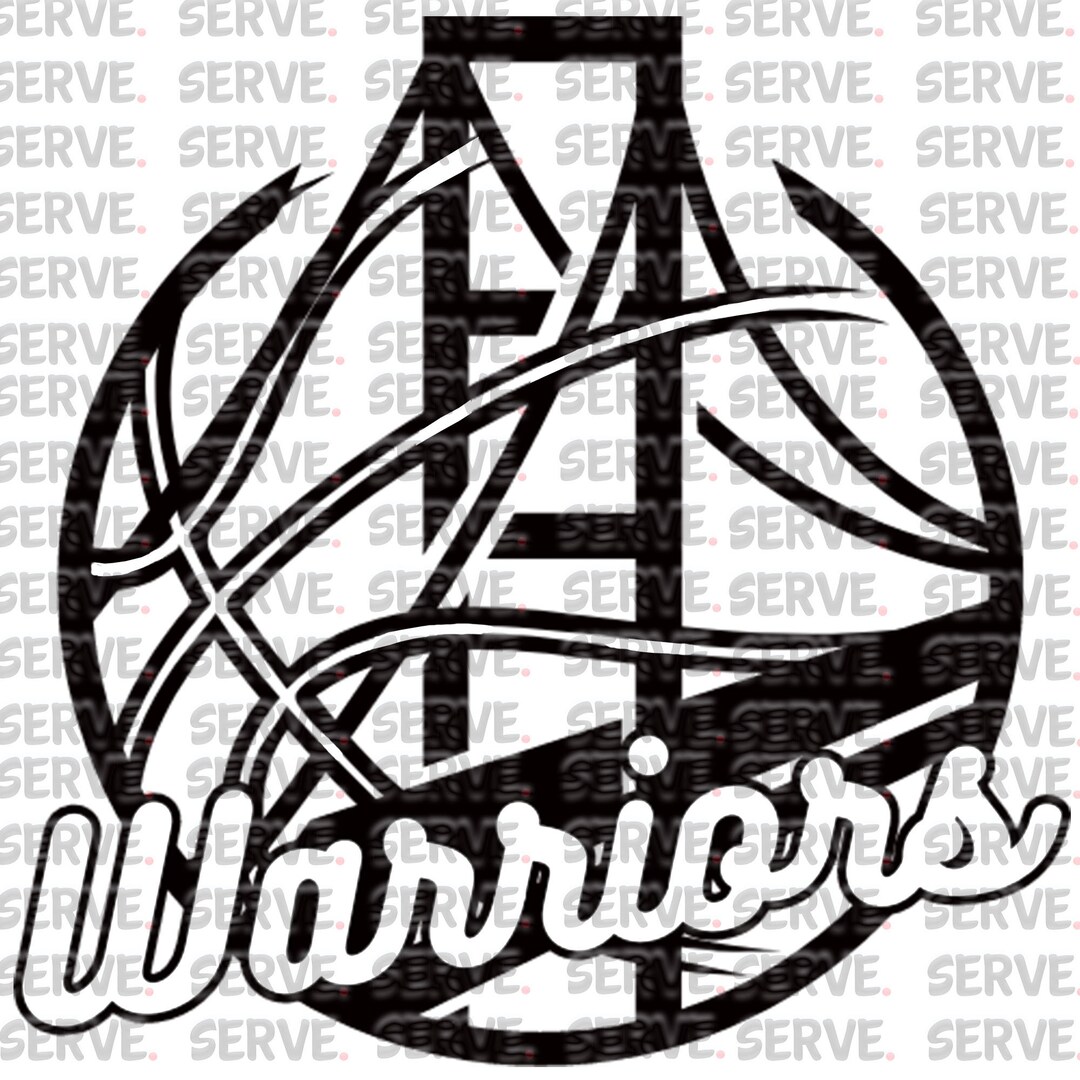 Warriors Color / B&W Bundle Pack Basketball Digital Artwork Logo ...