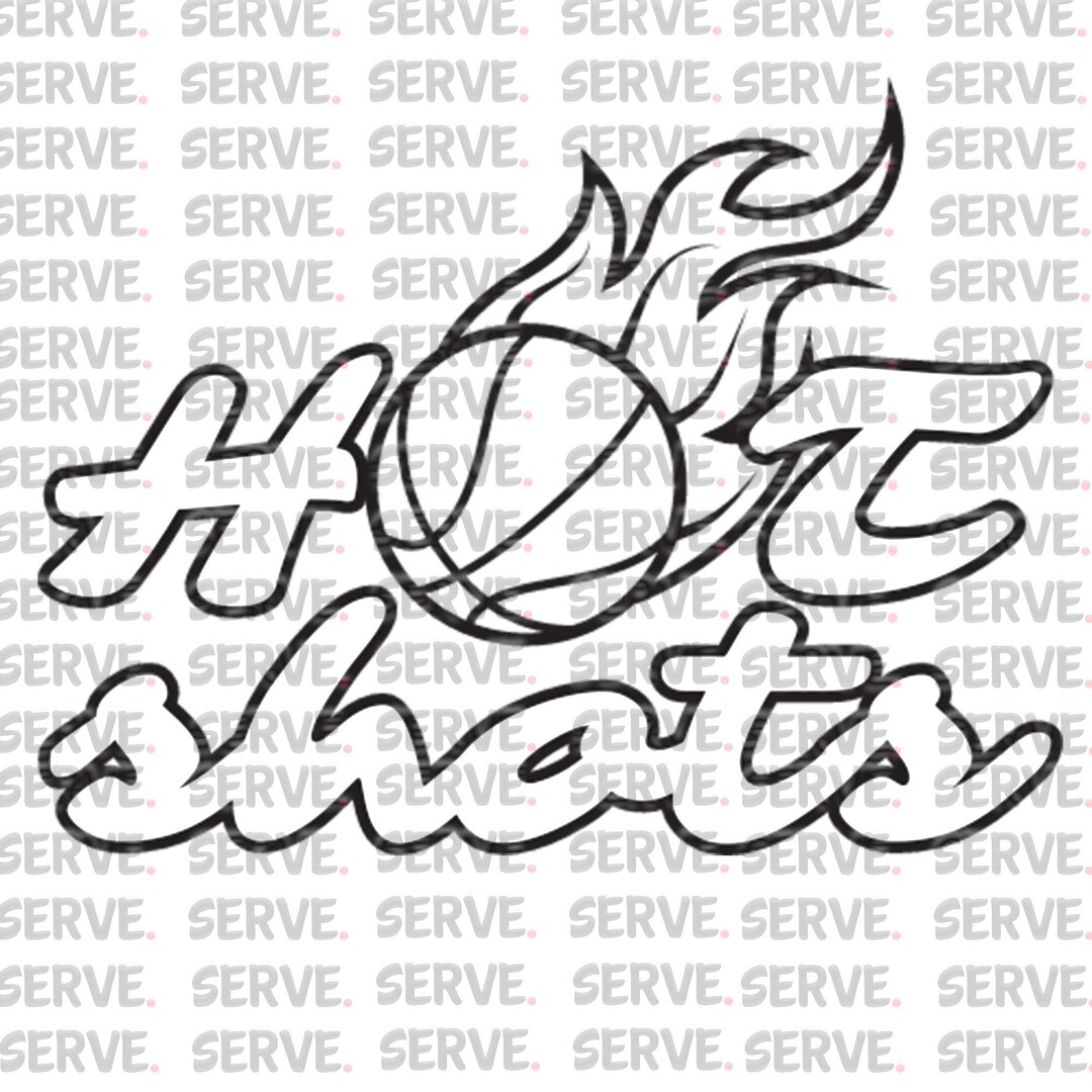 Hot Shots Basketball Youth Digital Artwork Logo Download - Etsy
