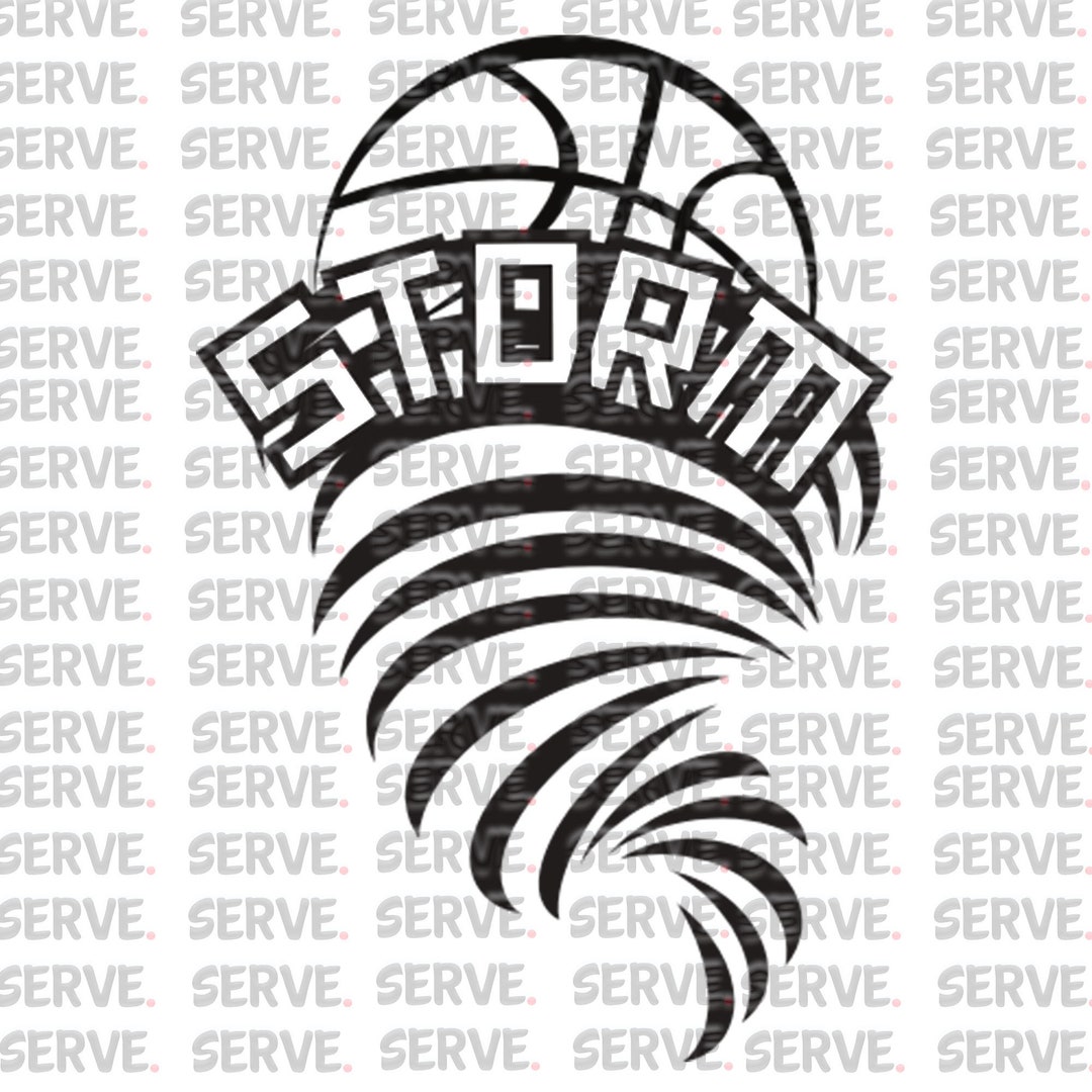 Storm Basketball Youth Digital Artwork Logo Download - Etsy