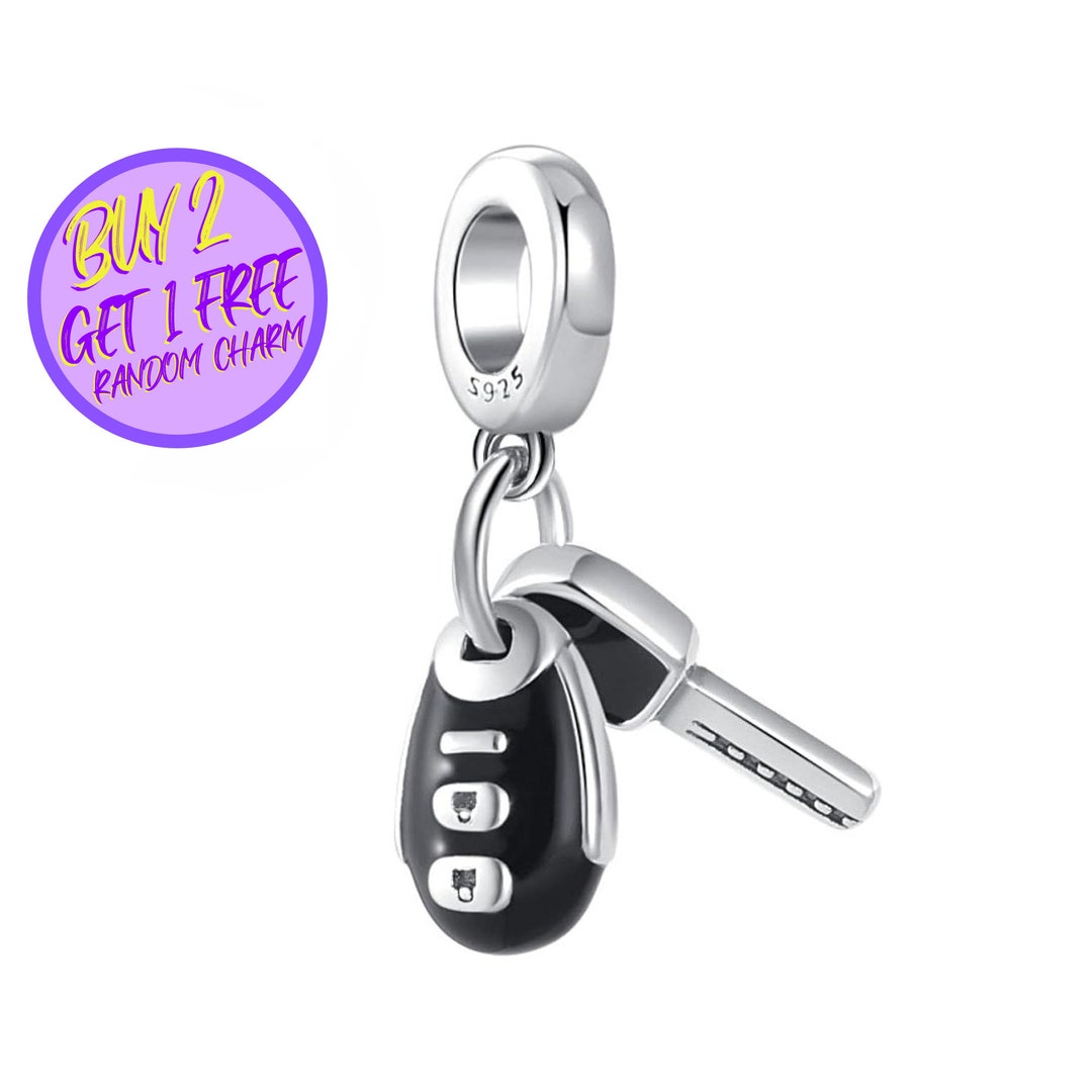 Car Key Charm for Bracelet, Key Charm, Gift for New Car Owner, Sterling ...