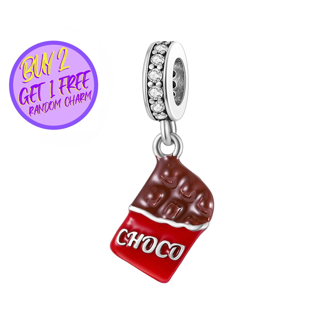 Chocolate Bar Charm for Bracelet, Chocolate Charm, Choco Charm ...