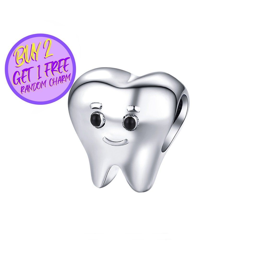 Smiling Tooth Charm for Bracelet, Tooth Charm, Dentist Charm, Gift for ...