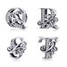 Letter Charms for Bracelet, Calligraphy Letter Charms, Alphabet Charms ...