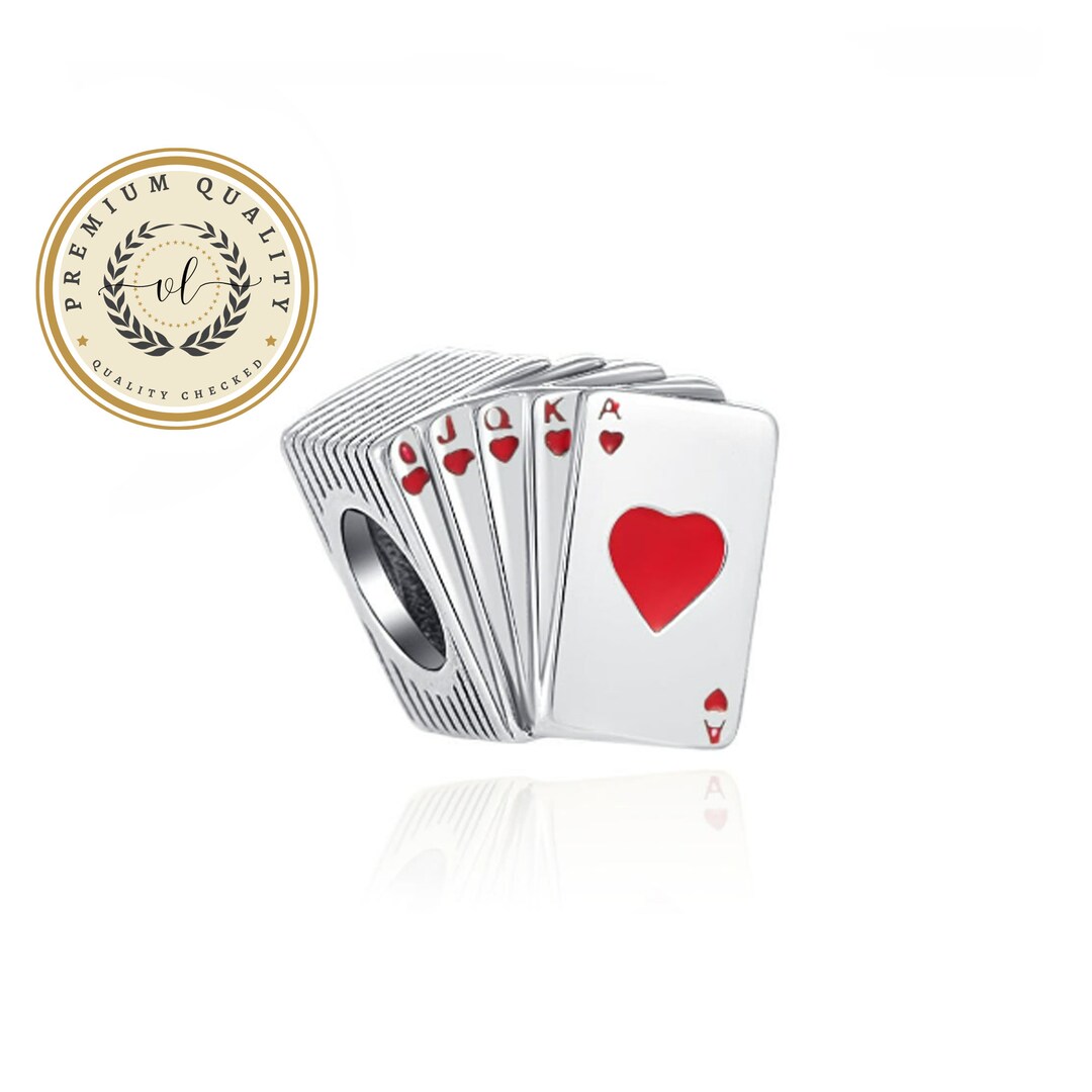 Cards Charm for Bracelet, Playing Cards Charm for Birthday Gifts ...
