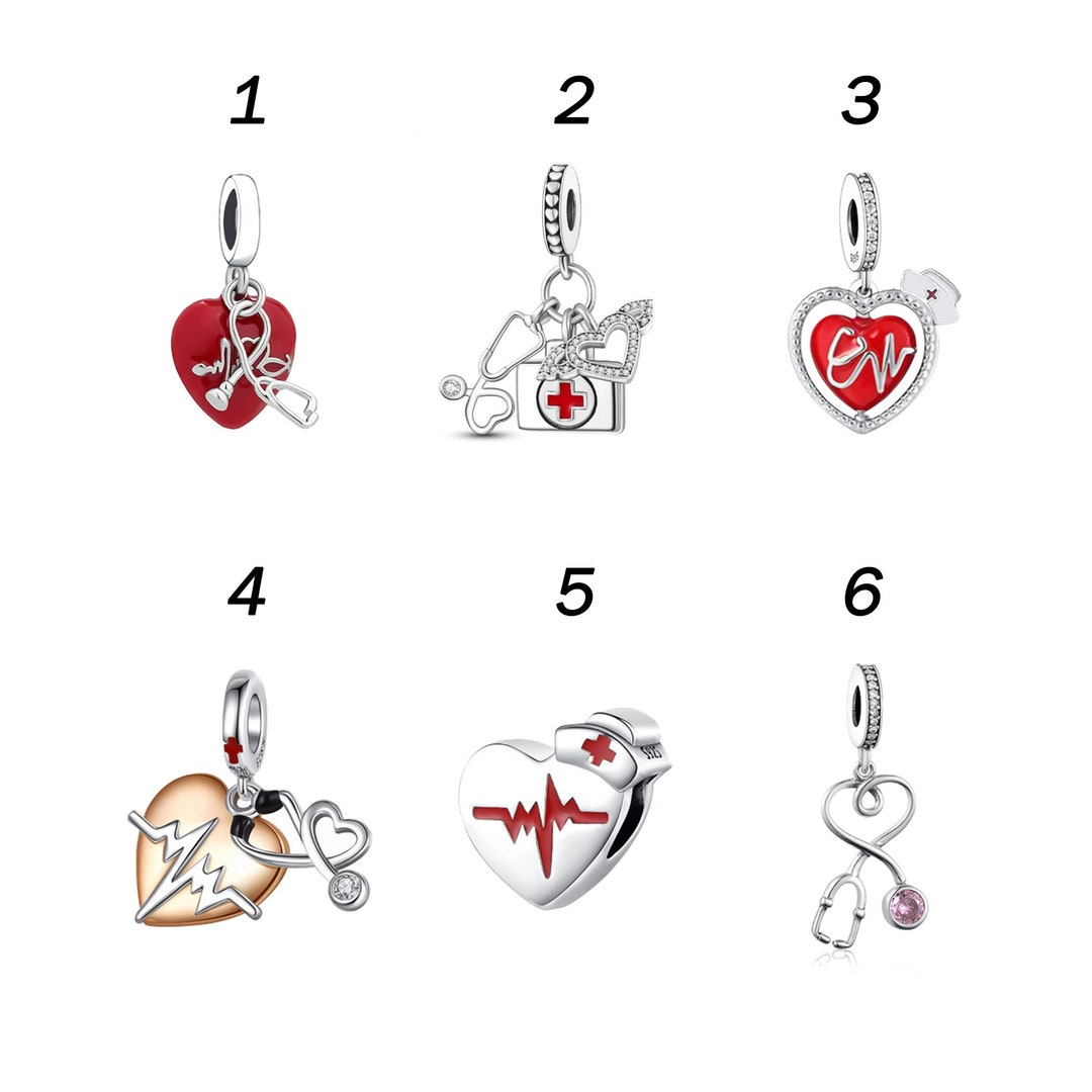 Medical Charms for Bracelet, Sterling Silver Charms, Nurse Charms ...