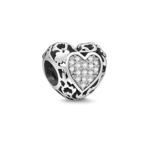 We Belong Together Heart Charm for Bracelet, Heart Charm, Beaded Charm ...