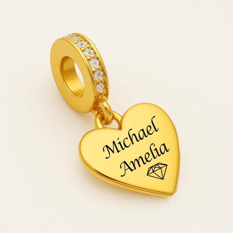 Engraved Bracelet Dangle - Etsy