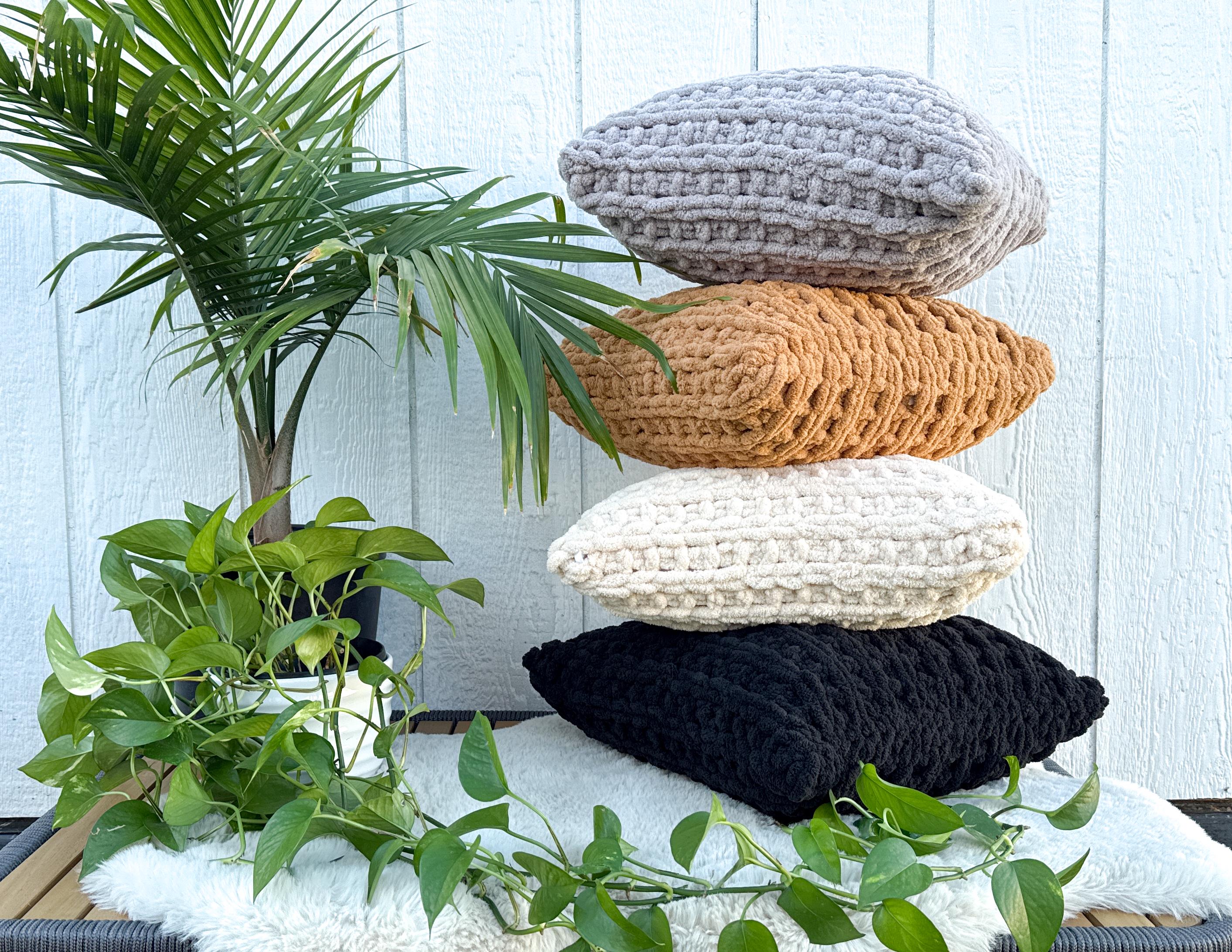 Chunky Knit Throw Pillow Set of 2 | Knitted Pillow | Home Decor ...