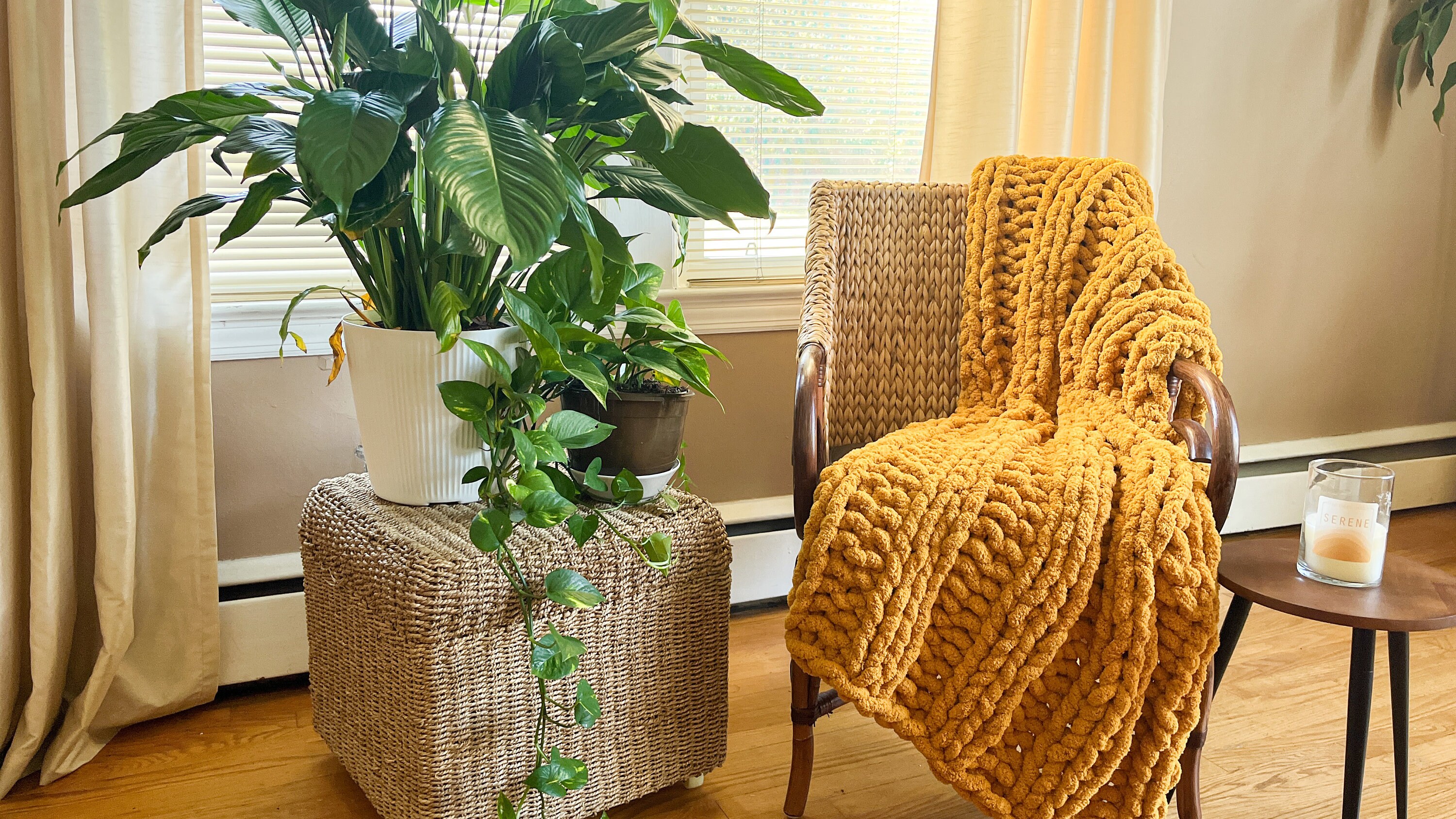 Handknit Blanket Chunky Knit Blanket Chenille Throw Fall Blanket Winter ...