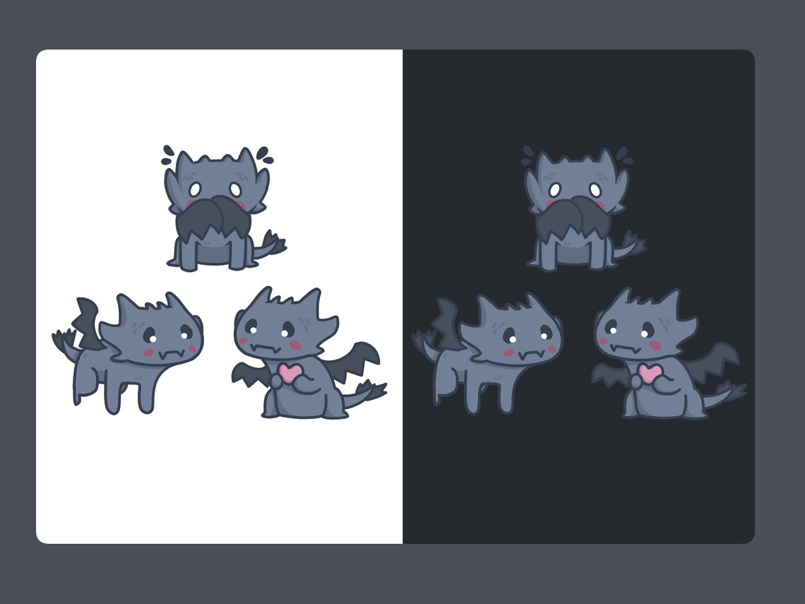 Dragon Emotes pack 2 CUTE DRAGON EMOTES Twitch Youtube Discord ...