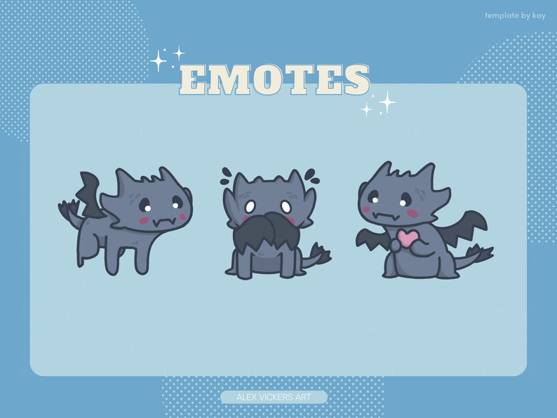 Dragon Emotes pack 2 CUTE DRAGON EMOTES Twitch Youtube Discord ...