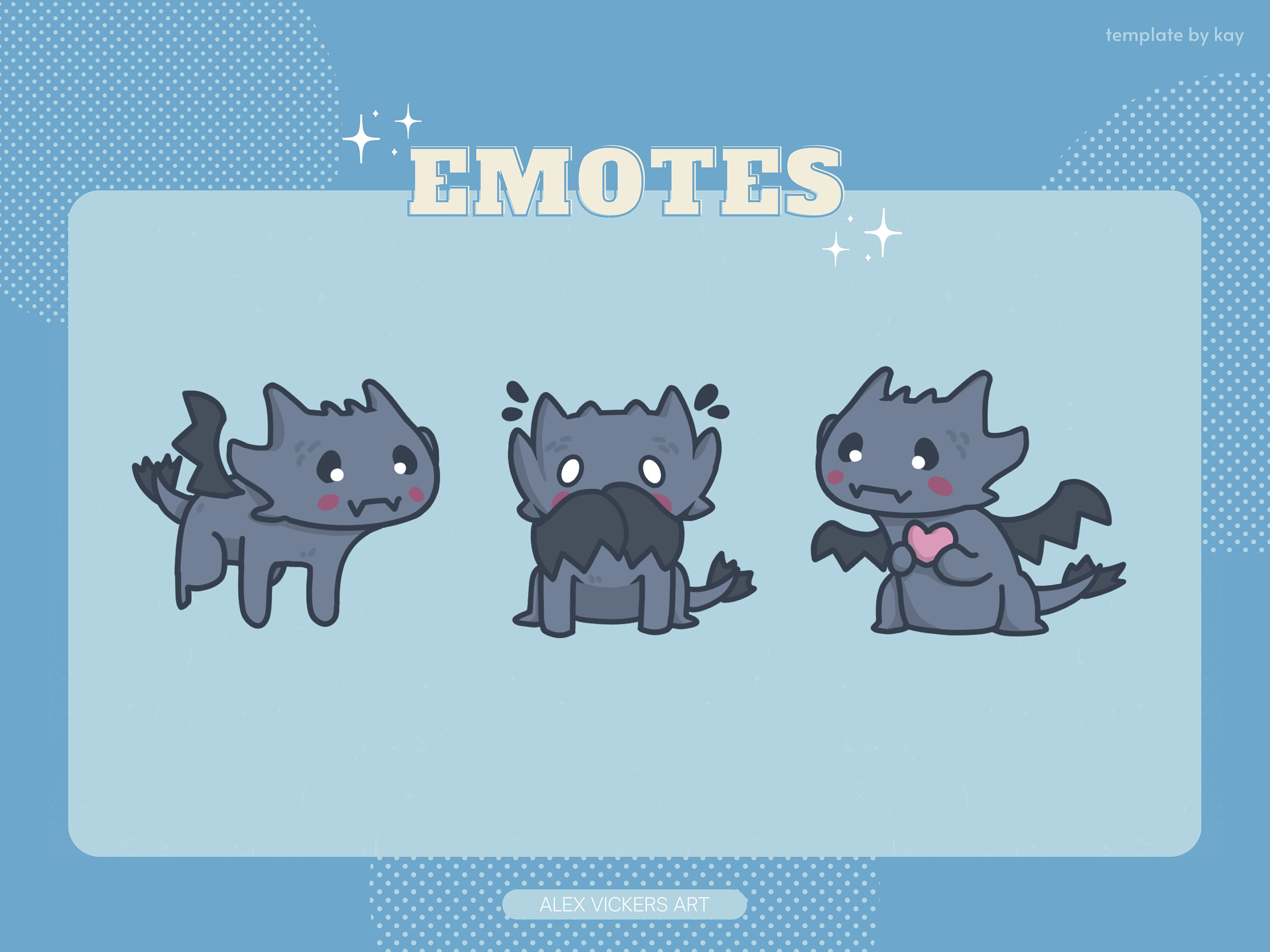 Dragon Emotes pack 2 CUTE DRAGON EMOTES Twitch Youtube Discord ...