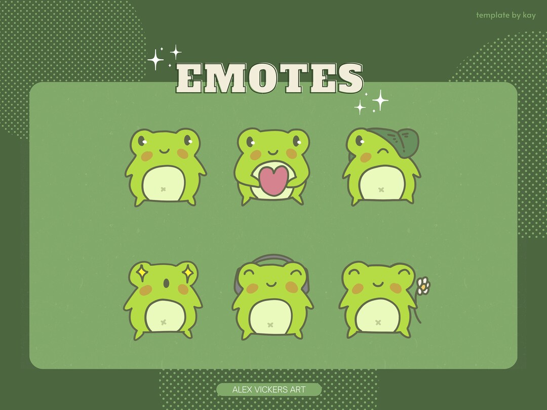 Little Frogs for Discord CUTE FROG EMOTES Twitch Youtube - Etsy