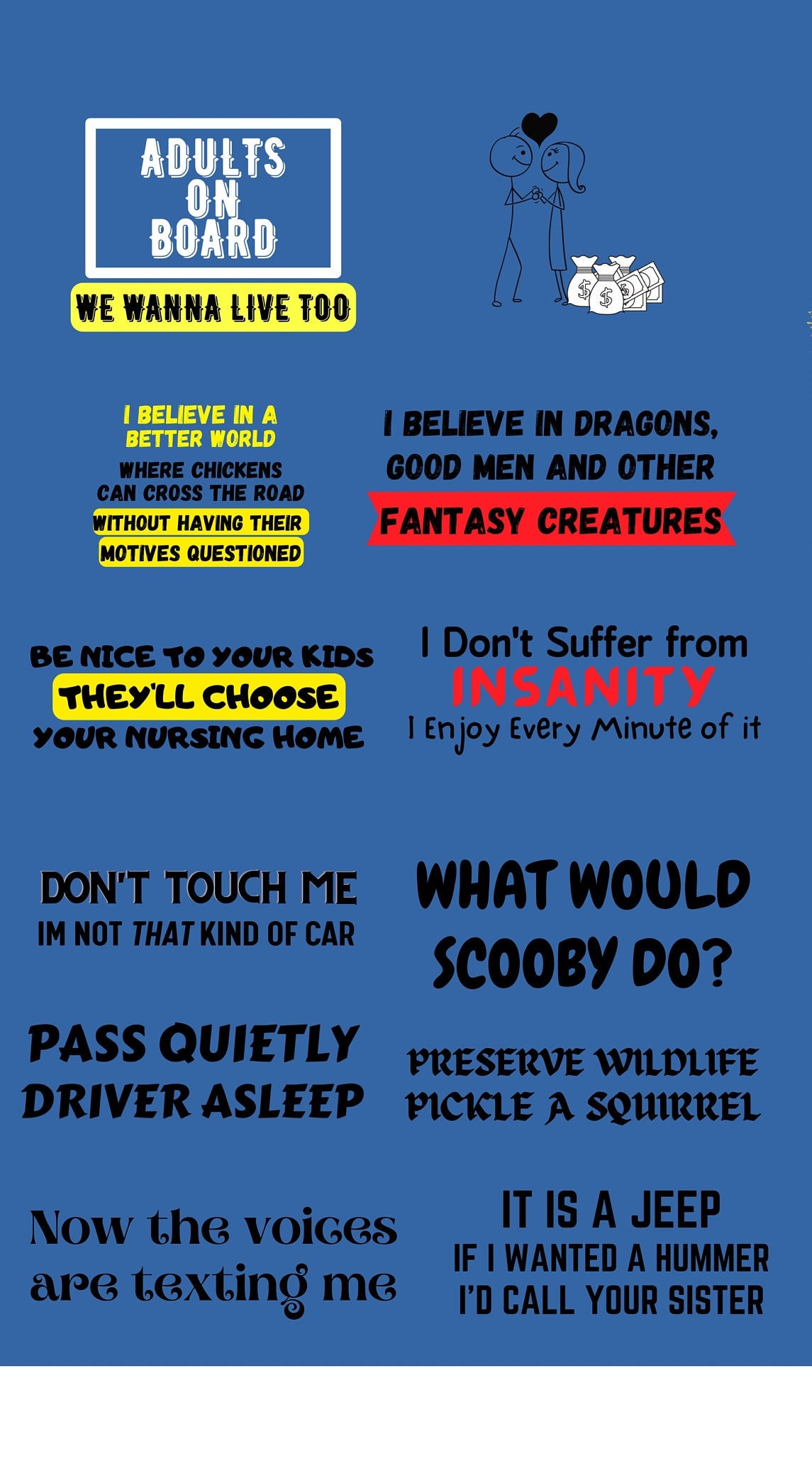 30 Bumper Sticker Decal SVG Bundle - Etsy