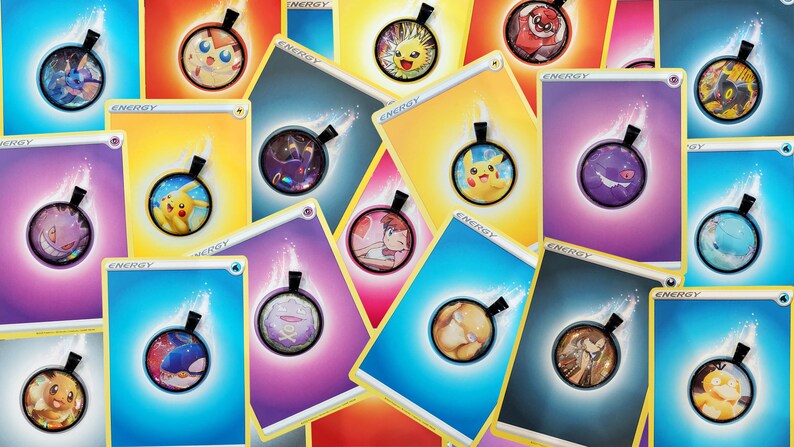 Gengar Pokemon Holographic Necklace Upcycled Pokemon Card Pendant Black ...