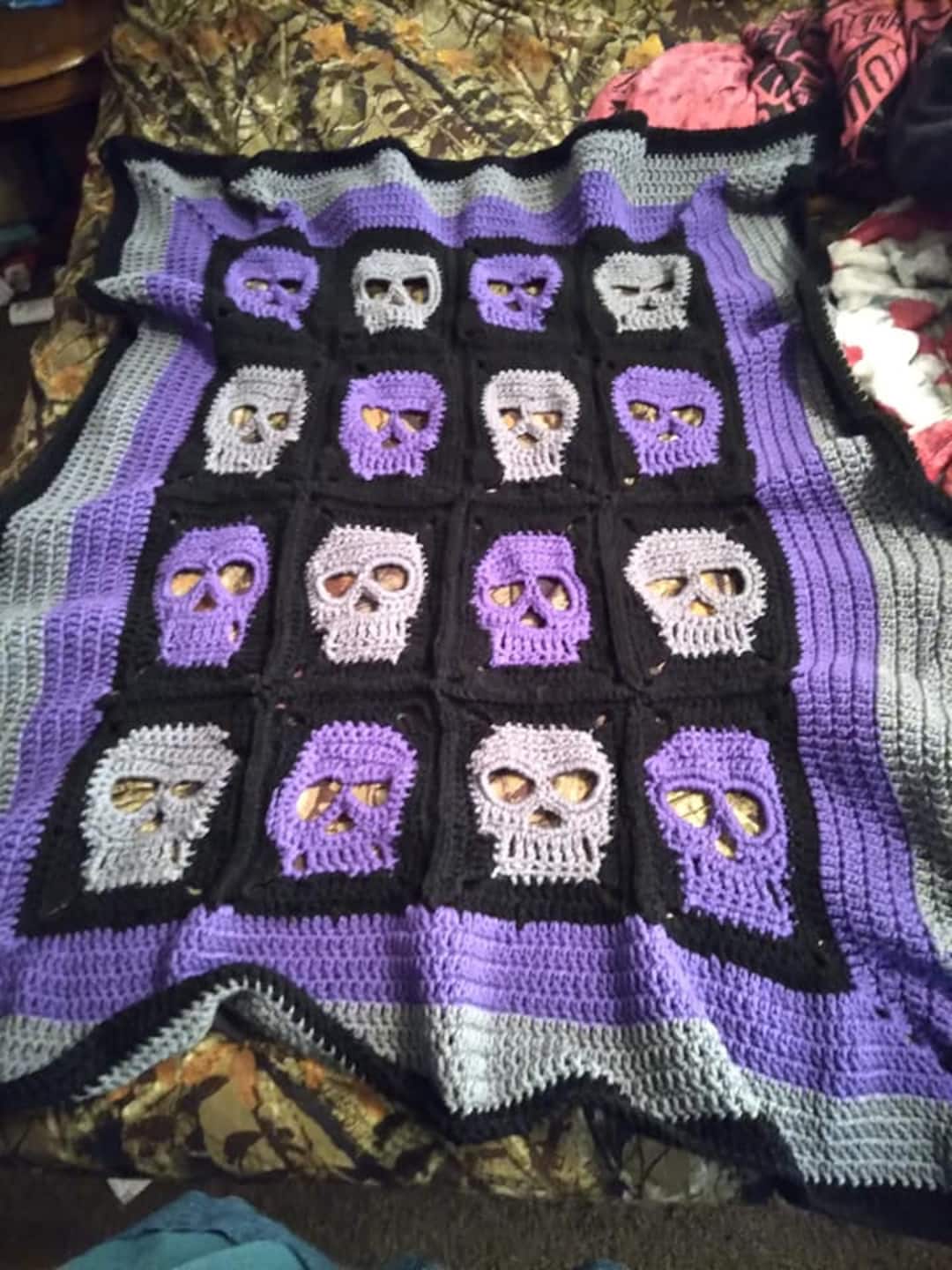 Digital Pattern for Skull Blanket - Etsy