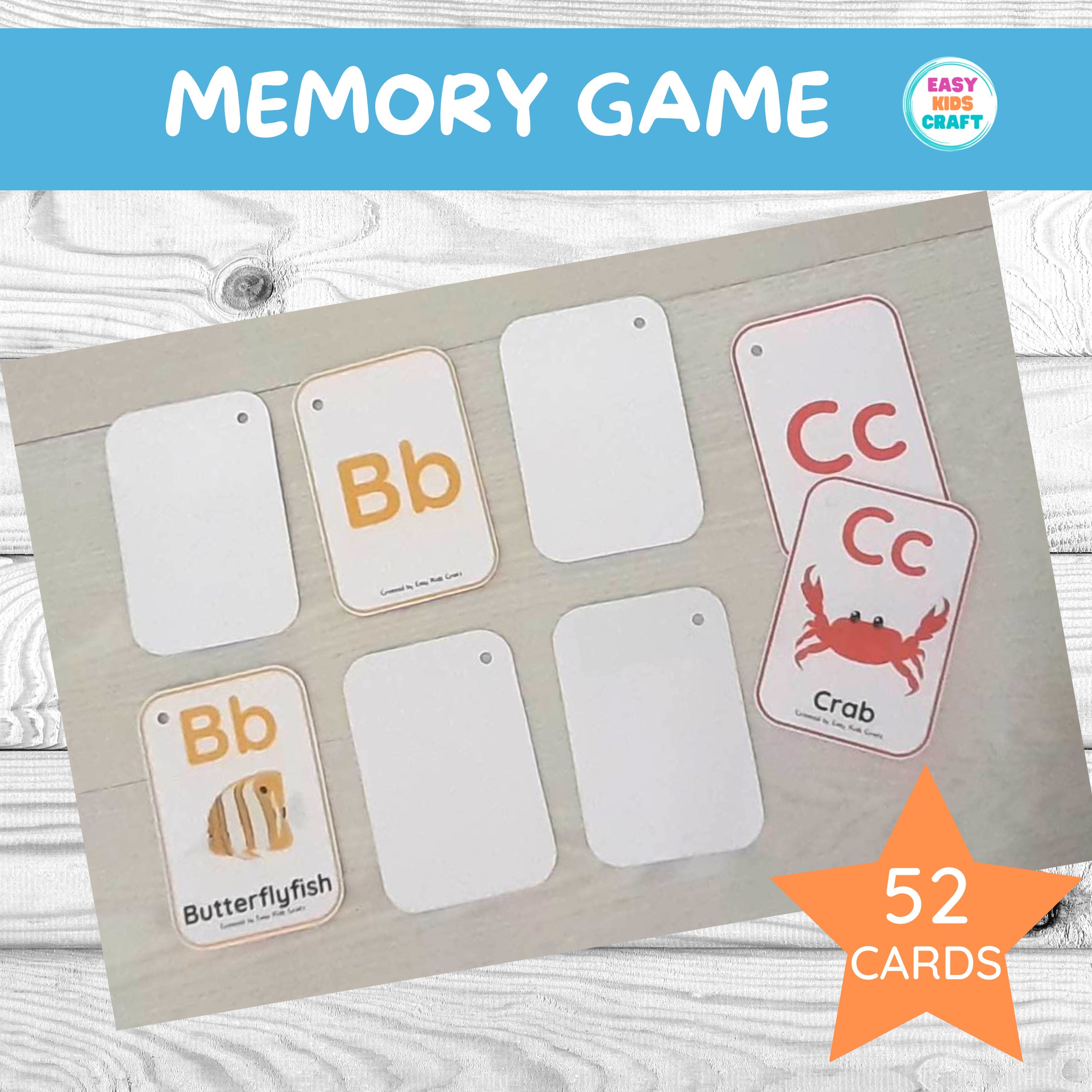 Alphabet Ocean Life Flash Cards for Toddlers, Preschool Learning Cards ...