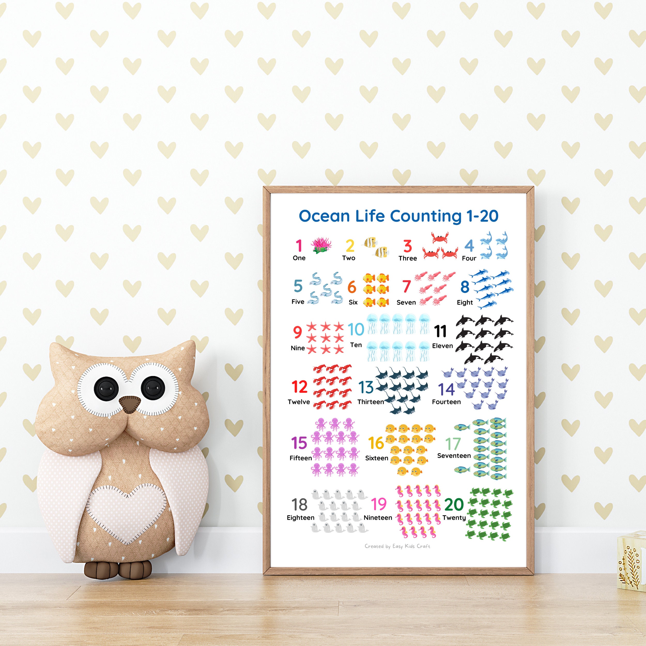 Ocean Life Number Counting Poster | Educational Posters | Homeschool ...