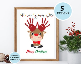 Christmas Tree Handprint Art Activity | Keepsake Handprint Art ...