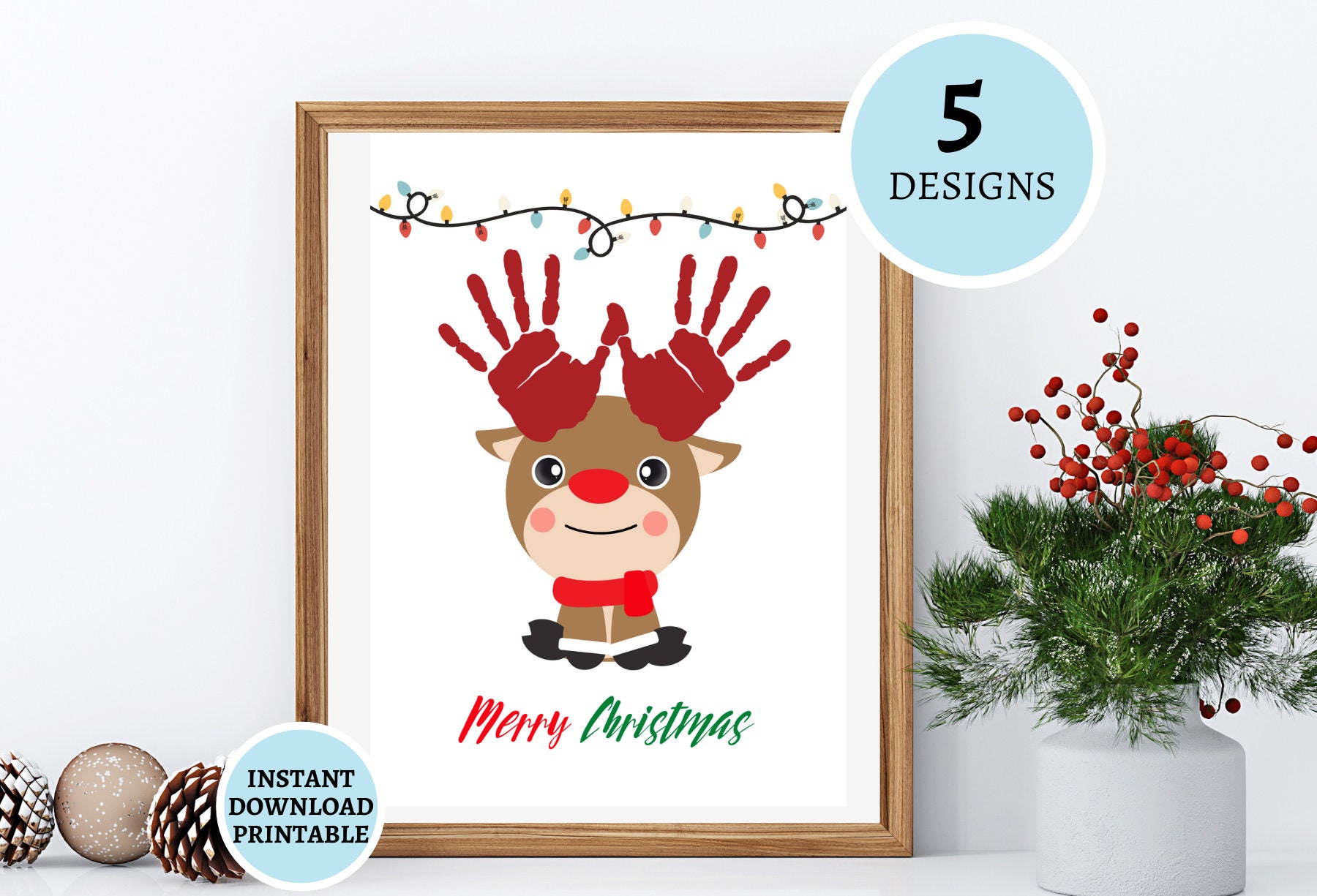 DIY Christmas Handprint Art for Kids | Christmas Keepsake | Handprint ...