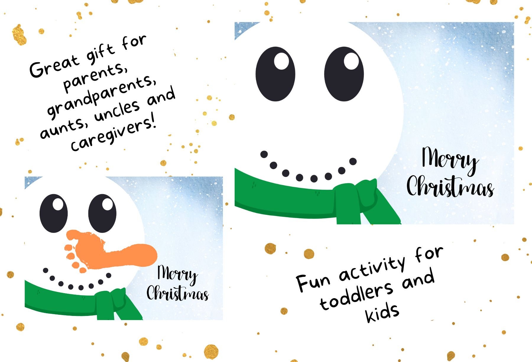 Snowman Footprint Art Christmas Craft | Christmas Keepsake | Christmas ...