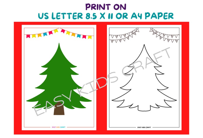 Printable Christmas Tree Activity, Decorate the Christmas Tree, Home ...