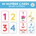 Number 1-20 Ocean Life Flash Cards for Toddlers, Preschool Learning ...