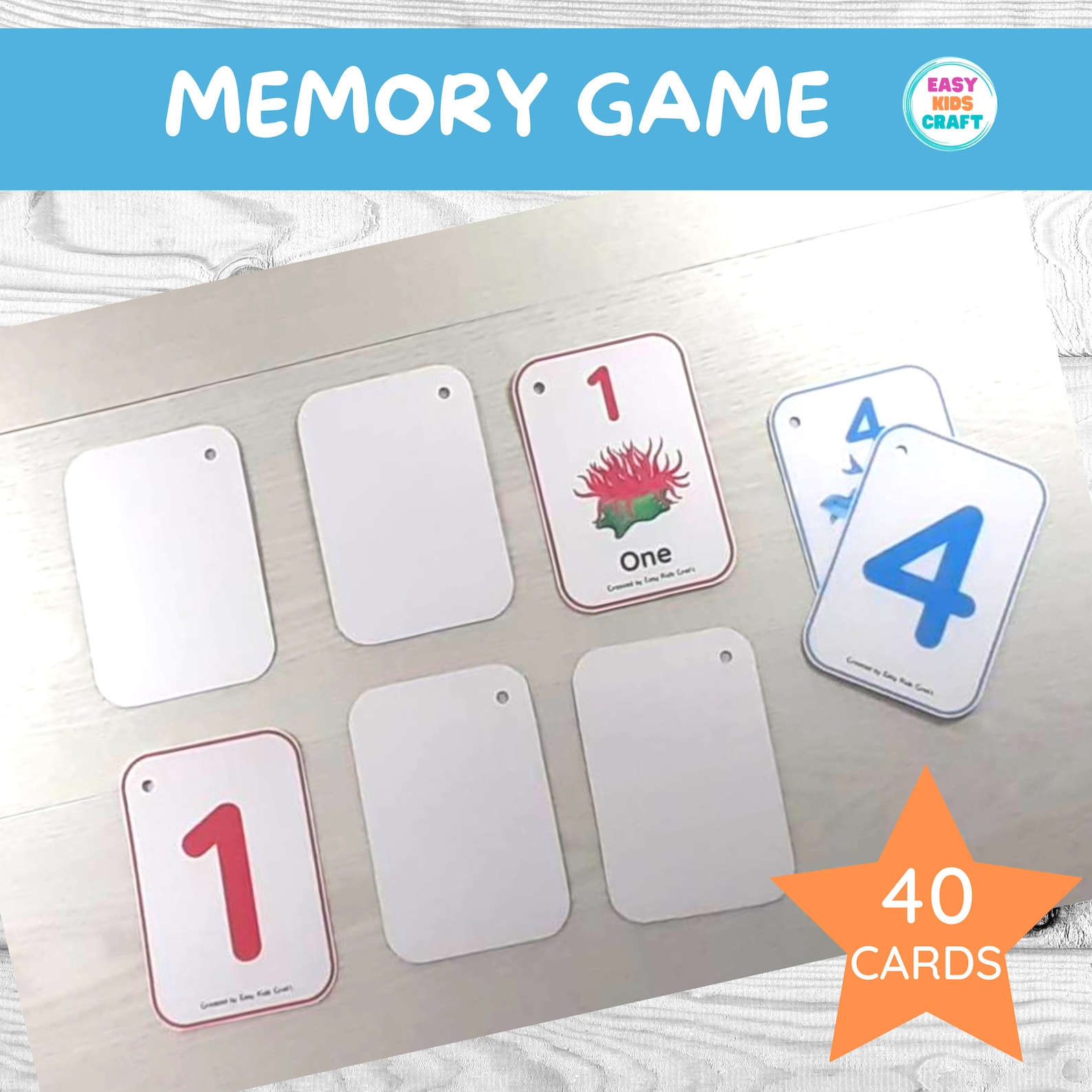 Number 1-20 Ocean Life Flash Cards for Toddlers, Preschool Learning ...