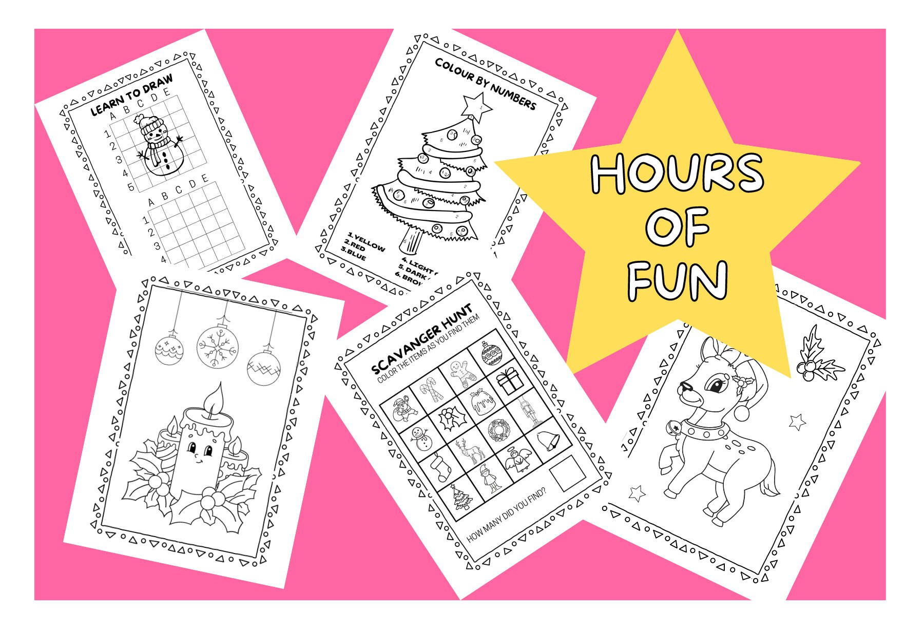 20 Christmas Activity Printables Pk 2, Christmas Party Games, Christmas ...