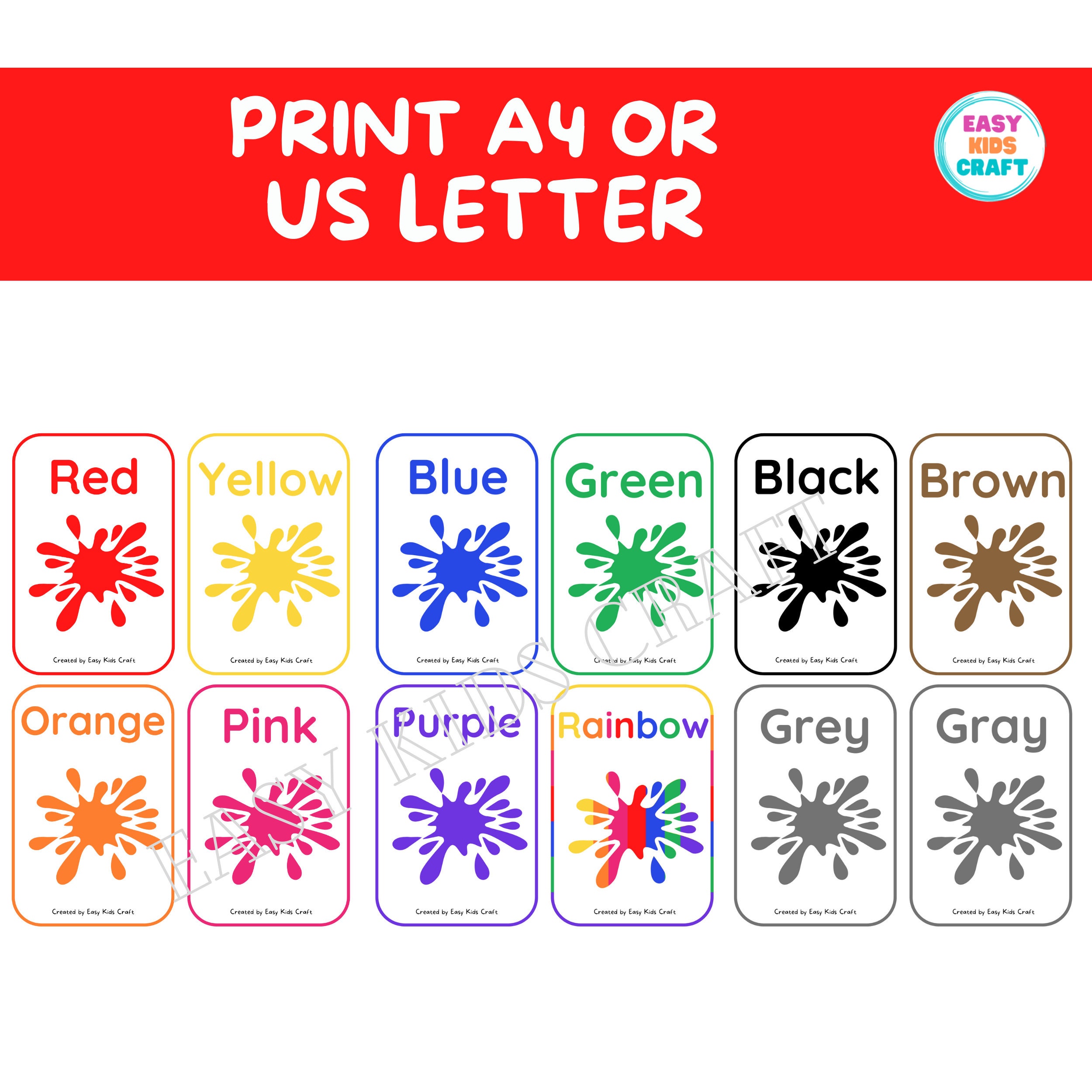 Number 1-10, Colour and Shape Flash Cards for Toddlers, Preschool ...
