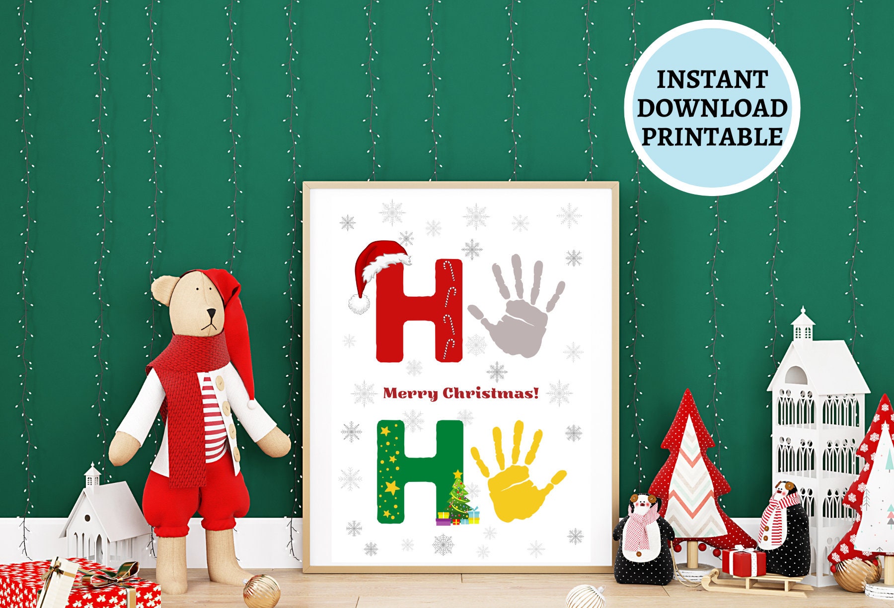 DIY Christmas Handprint Art for Kids | Christmas Keepsake | Handprint ...
