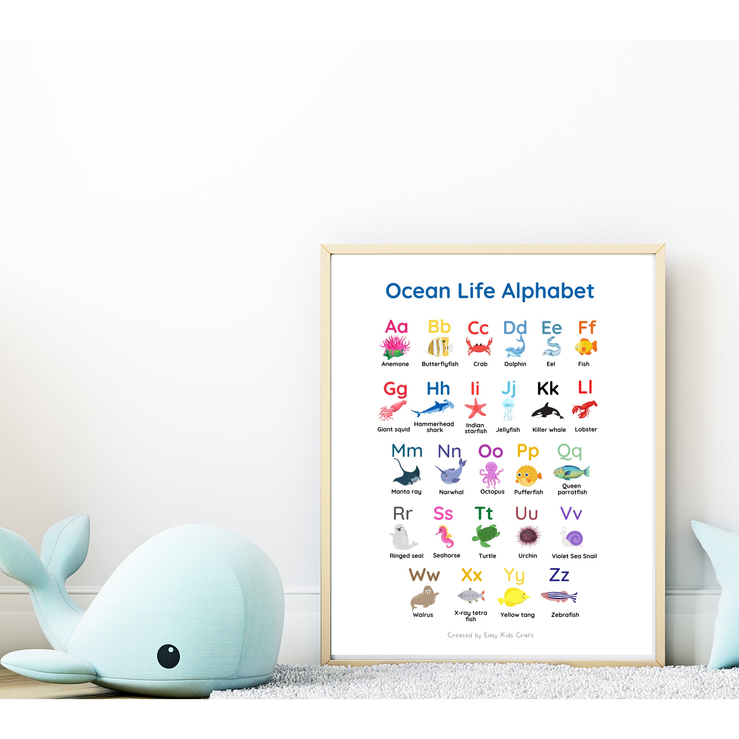 Ocean Life Alphabet Poster | Educational Posters | Homeschool Pintables ...