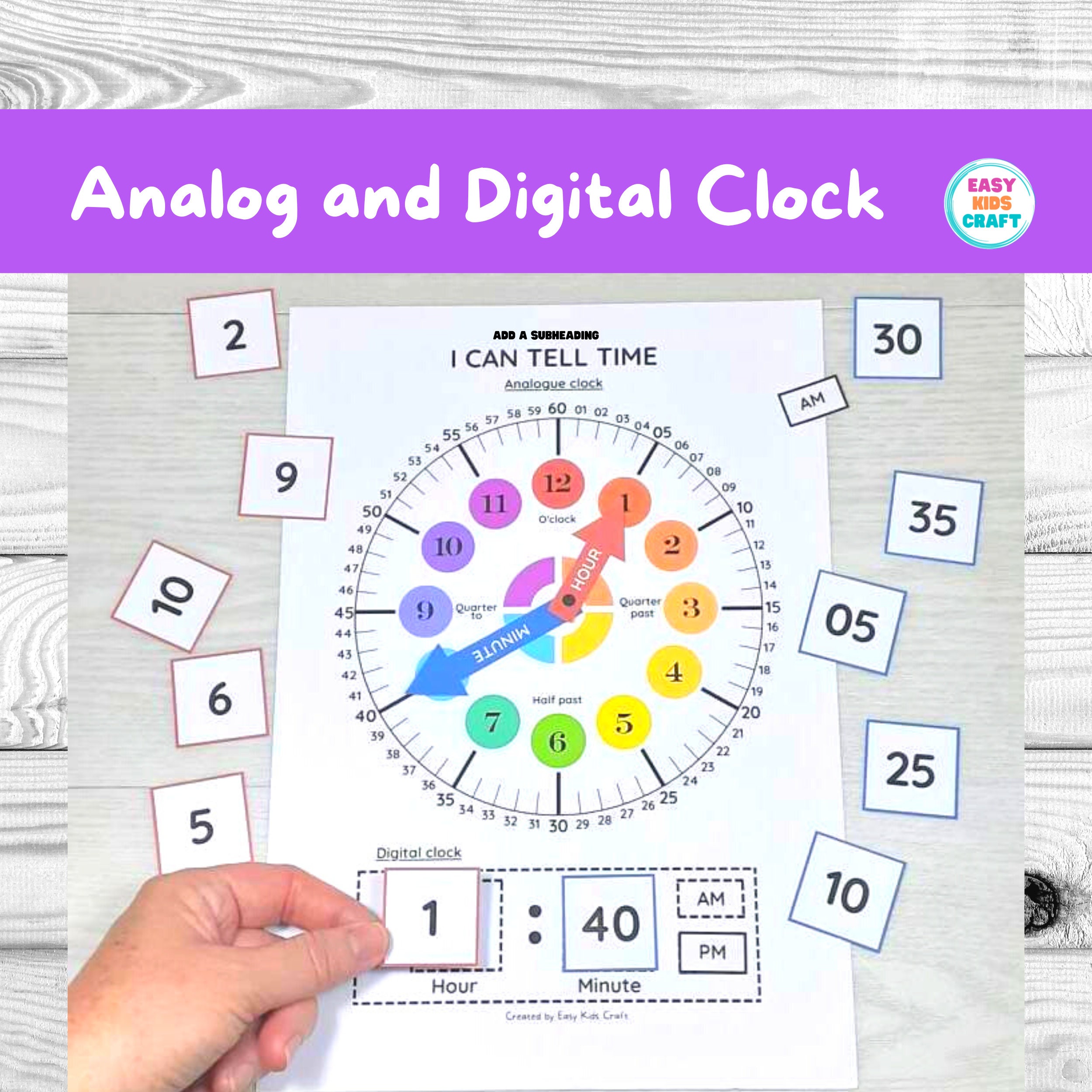 Learn to Tell Time, Telling the Time Worksheet, I Can Tell Time ...