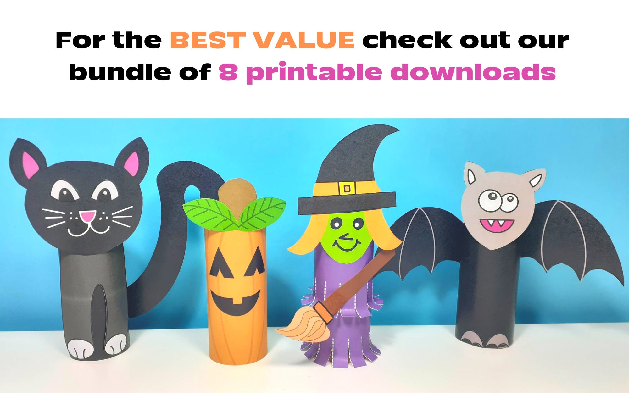 Halloween Toilet Paper Roll Bat Craft | Halloween Printable | Halloween ...