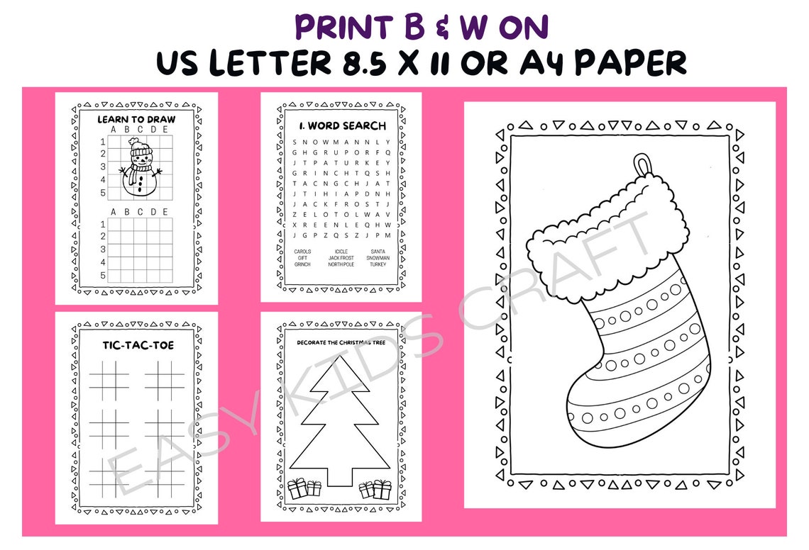 20 Christmas Activity Printables Pk 2, Christmas Party Games, Christmas ...