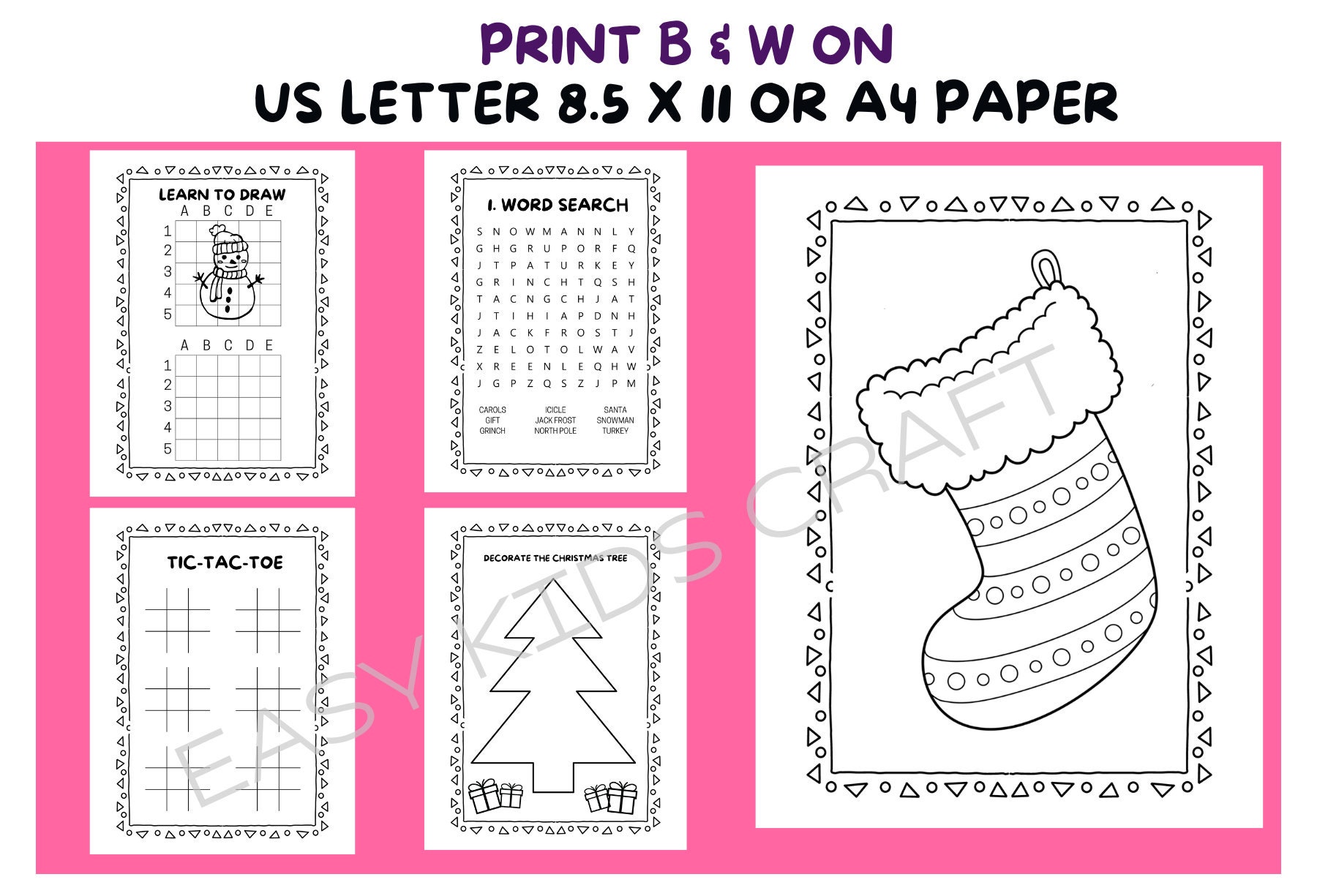 20 Christmas Activity Printables Pk 2, Christmas Party Games, Christmas ...