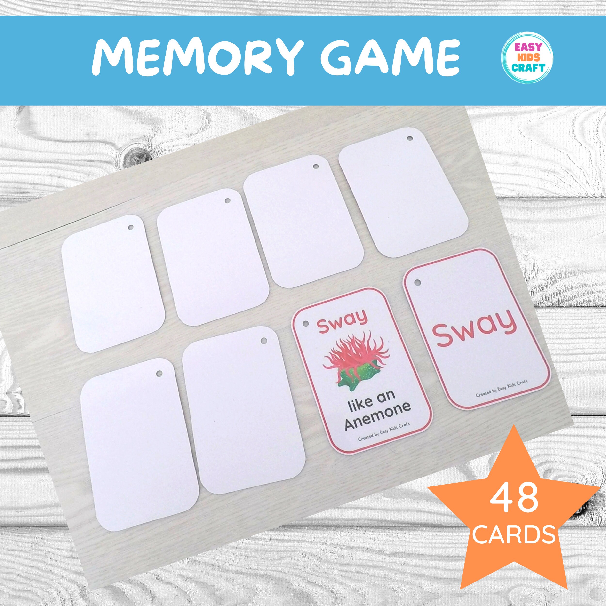 Gross Motor Skills Ocean Life Flash Cards for Preschool, Toddlers ...