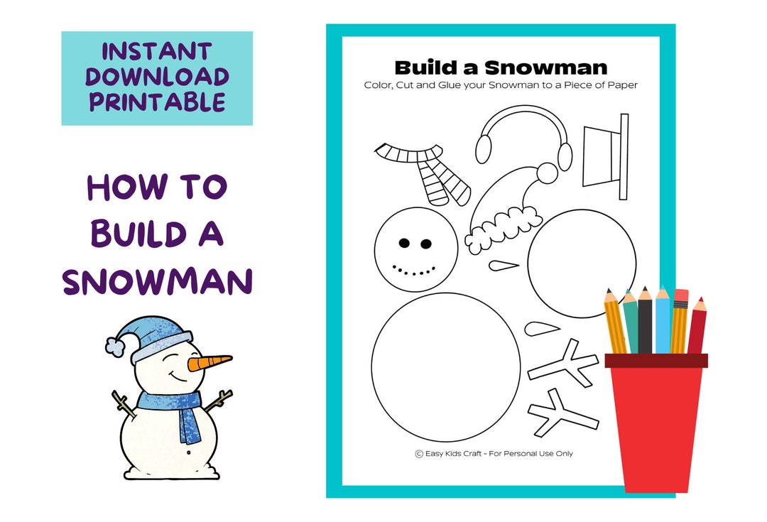 How to Build a Snowman | Snowman Craft | Winter Activity | Homeschool ...