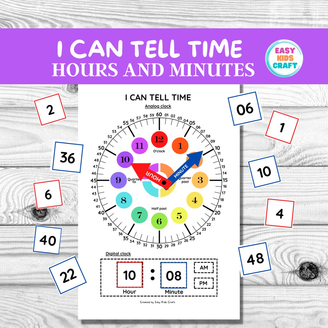 Learn to Tell Time, Telling the Time Worksheet, I Can Tell Time ...