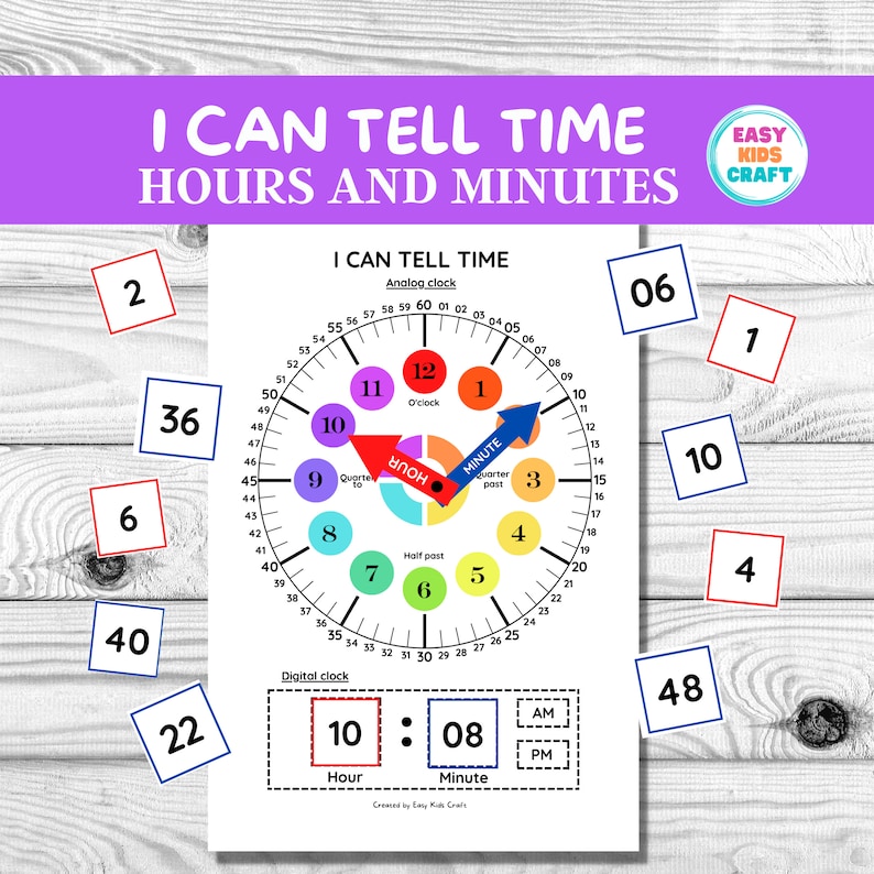 Learn to Tell Time, Telling the Time Worksheet, I Can Tell Time ...
