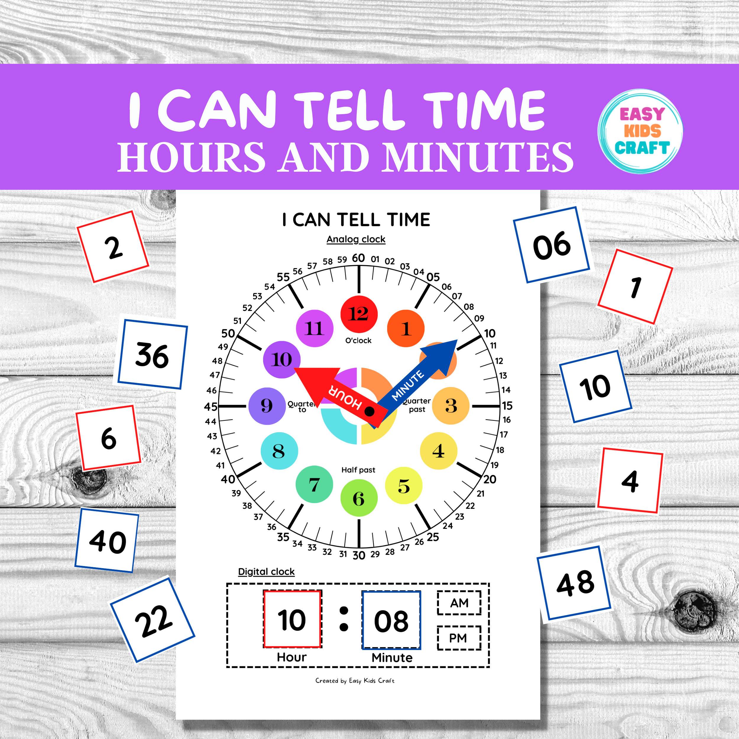 Learn to Tell Time, Telling the Time Worksheet, I Can Tell Time ...