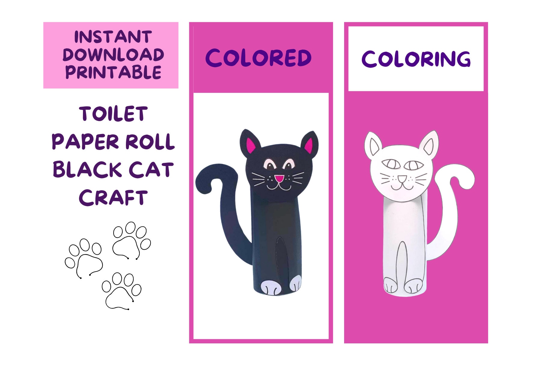 Halloween Toilet Paper Roll Black Cat | Halloween Printable | Halloween ...