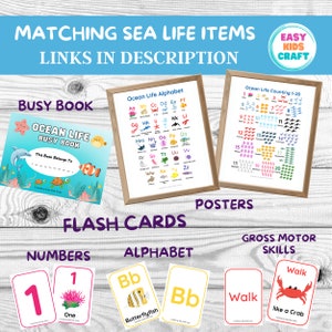 Number 1-20 Ocean Life Flash Cards for Toddlers, Preschool Learning ...