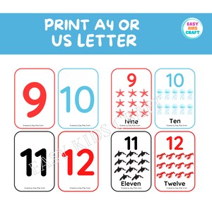 Number 1-20 Ocean Life Flash Cards for Toddlers, Preschool Learning ...