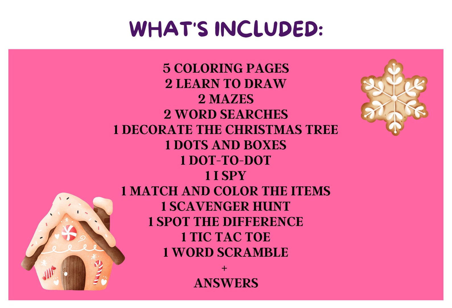 20 Christmas Activity Printables Pk 2, Christmas Party Games, Christmas ...